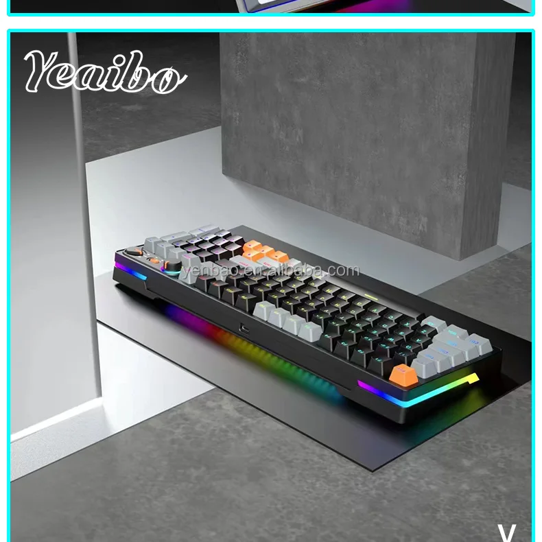 Yeaibo 98 with Protection Case - Cute Wooting He Cheap Mechanical Keyboard