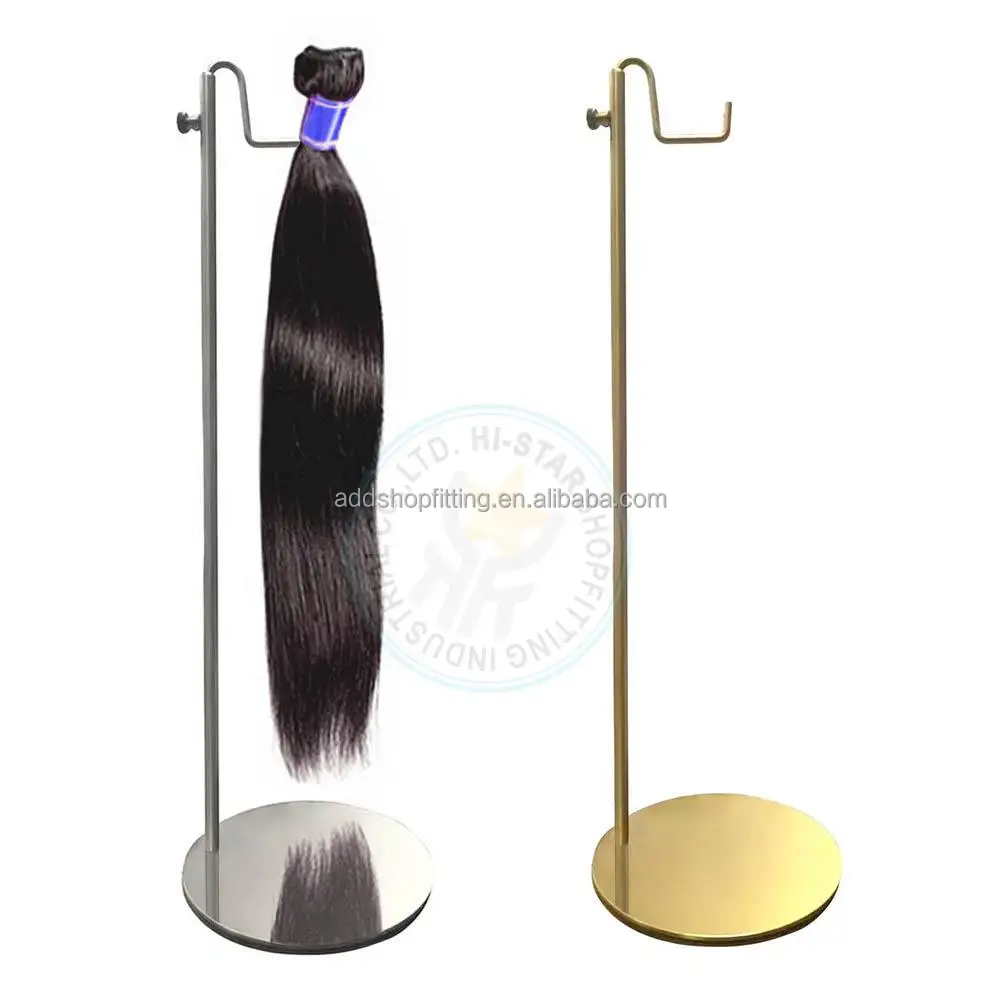 Laser logo stainless hair extensions stand wig display| Alibaba.com