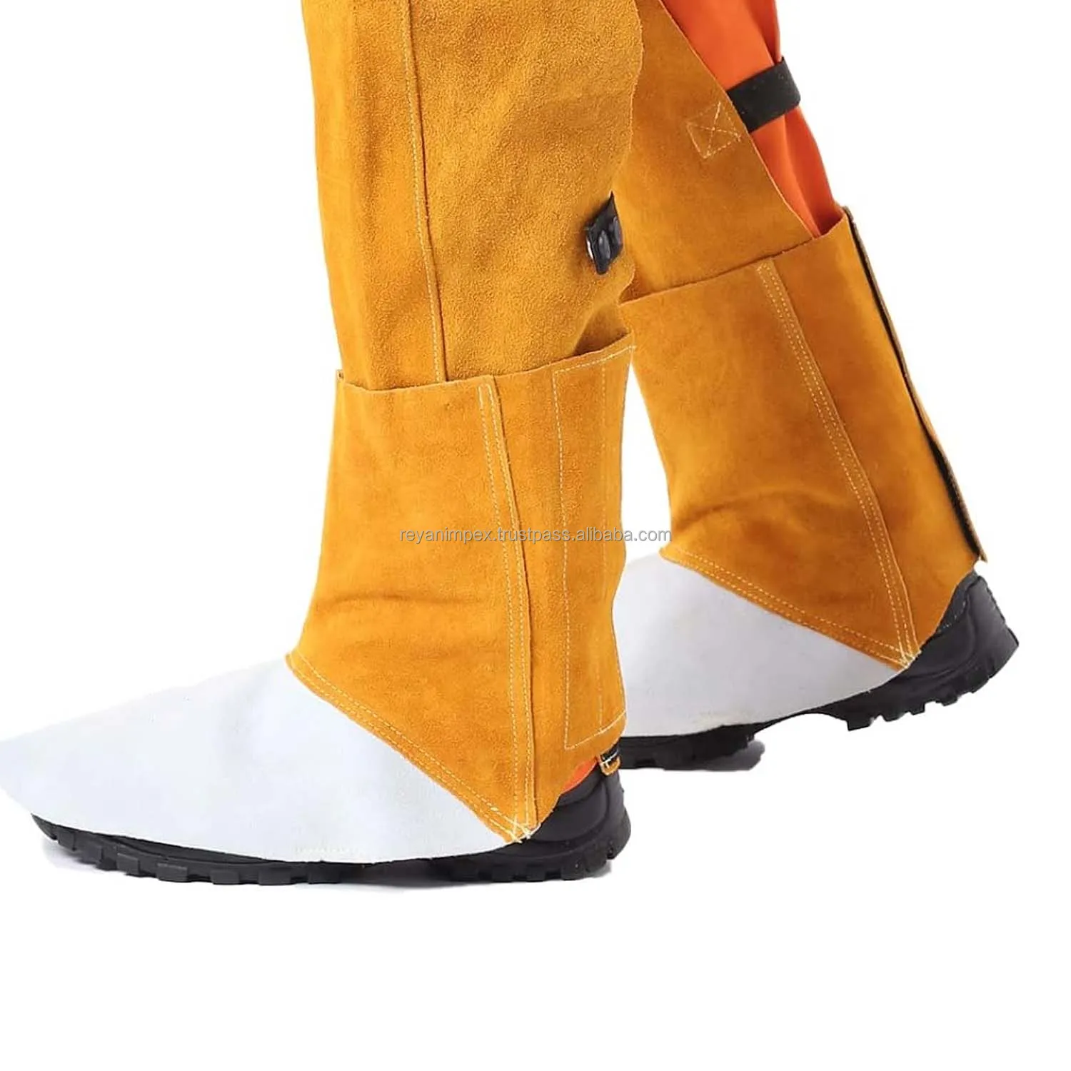 Leather Welding Shoe Cover Heat & Spark Resistant Safety Boot Cover For ...