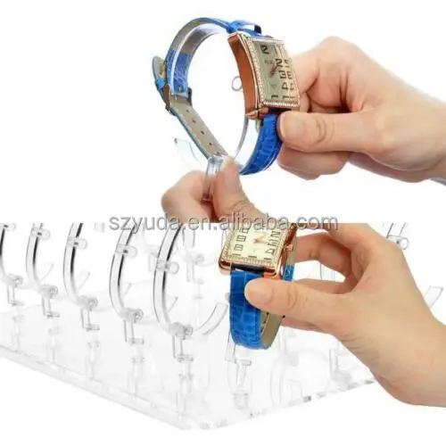 Led Lighted Rotating Acrylic Wrist Watch Display Store Showcase Free ...