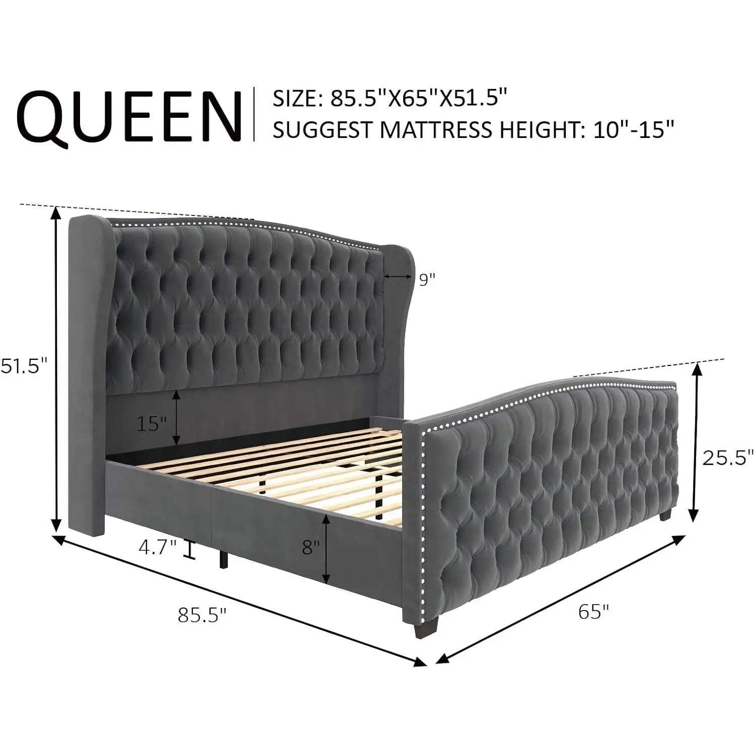 Functional Headboard Design with Integrated Shelves Offers Additional ...