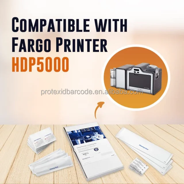 Hidfargo 89200 Card Printer Cleaning Kit for Fargo HDP5000 HDP5600 ID ...