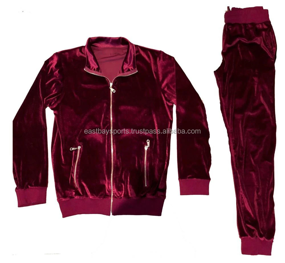 OEM Velour Tracksuit Mens Jogger Set Custom Unisex Velvet Track Suit 2 ...