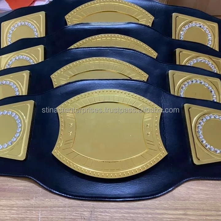 Custom WWF Classic Gold Winged Eagle Championship Belt