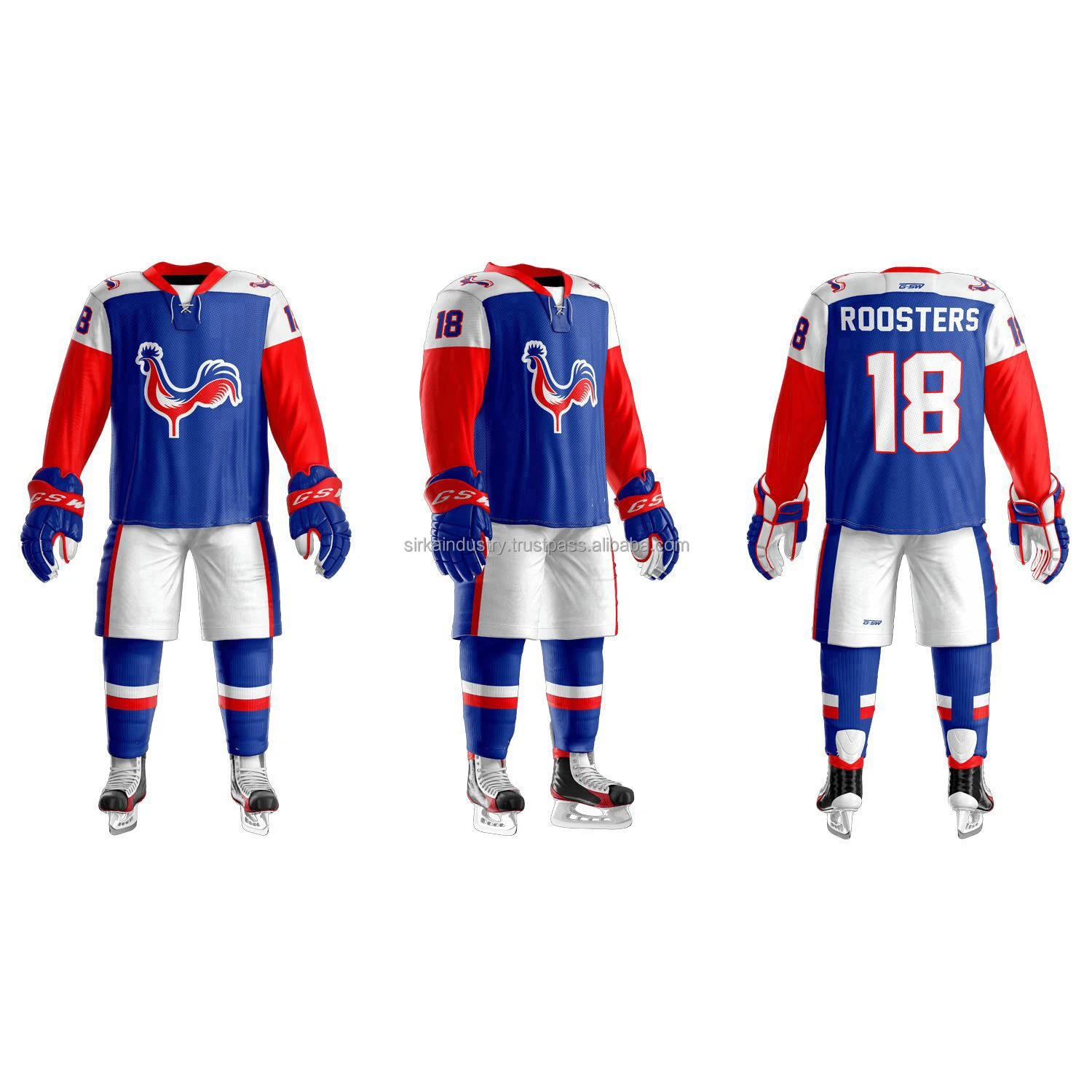 Full Custom Sublimation Printing Team Ice Hockey Wear Practice ...