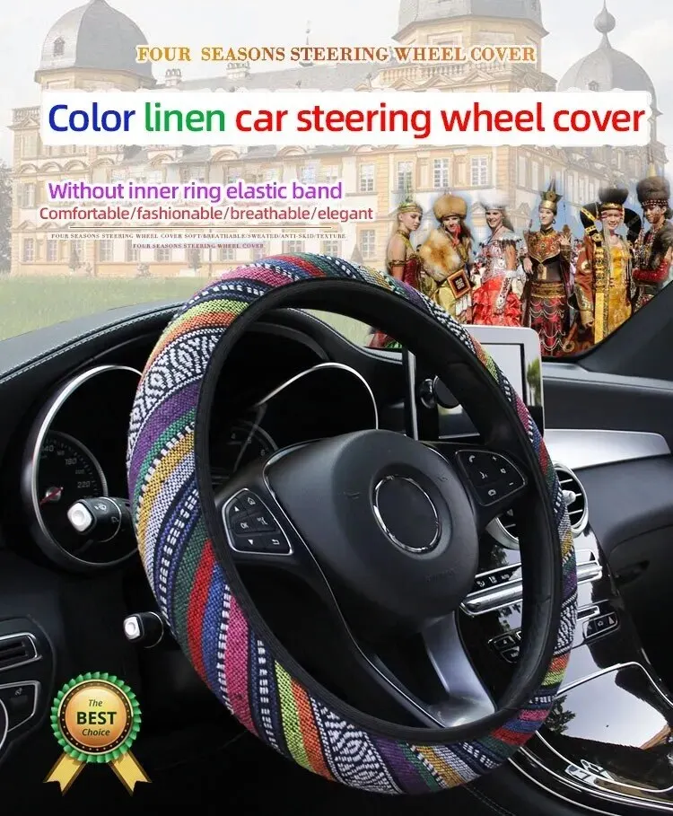 Steering Wheel Covers Universal Maya Style For Women And Girls Coarse ...