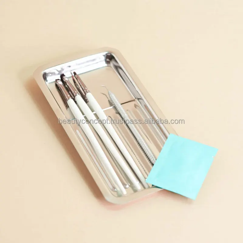 Metal Storage Tray Stainless Steel Tray Eyelash Tweezers And Lash ...
