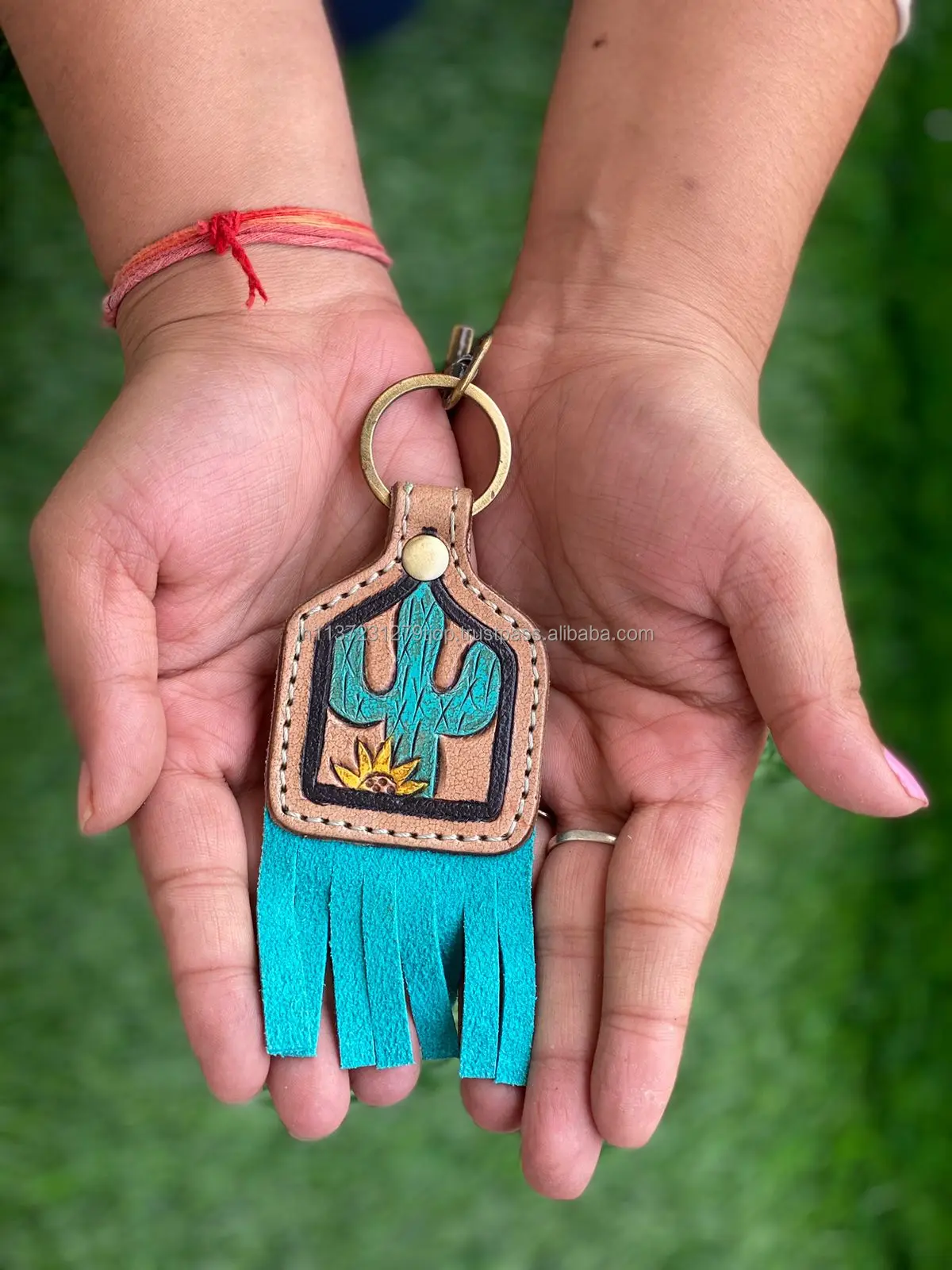 Hand Carved Tooled Leather Key Chains Cute Exotic Shape Leather Key ...