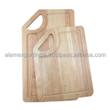 Modern Style Wood Slat Breakfast Serving Tray With Metal Handles ...