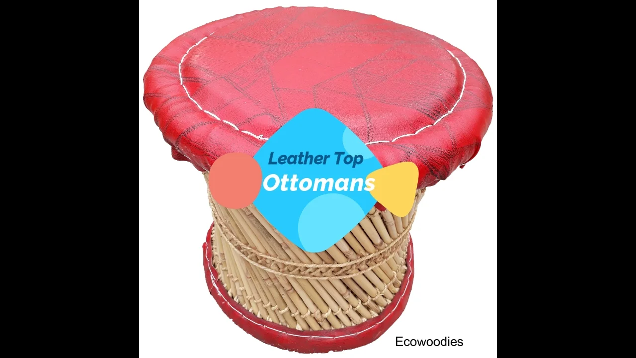 2024 Premium Modern Bar Stool Stacking Puffed Stool & Ottoman Foot Rest ...