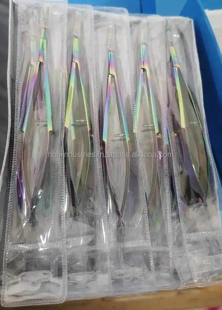 Black Color Coated Cuticle Spring Manufacturers Spring Micro Scissor ...