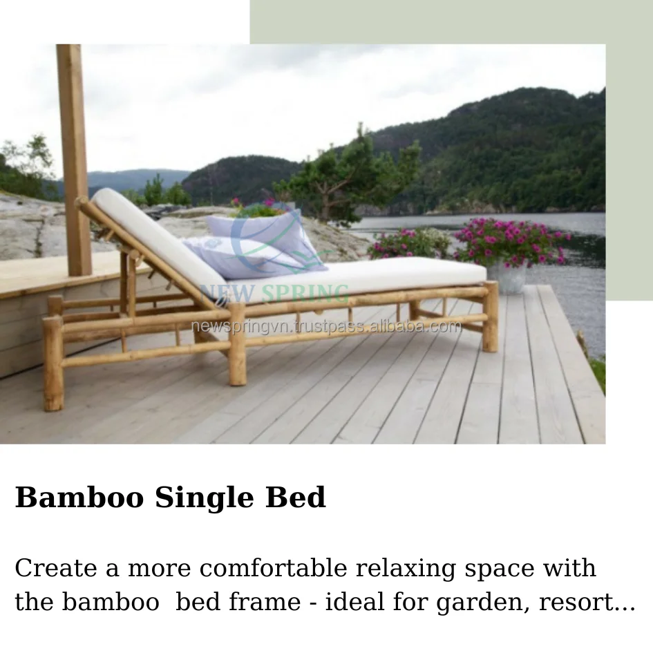 High Quality Natural Bamboo Single Bed Modern Minimalist Furniture ...