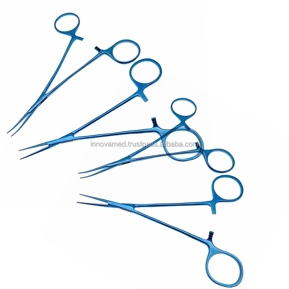 Titanium Hemostatic Kelly Forceps Straight Curved Ophthalmic Surgical ...