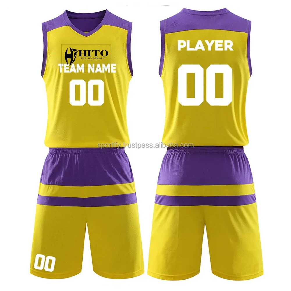 Basketball Uniform Design Embroidered Logo Custom Basketball Uniforms ...