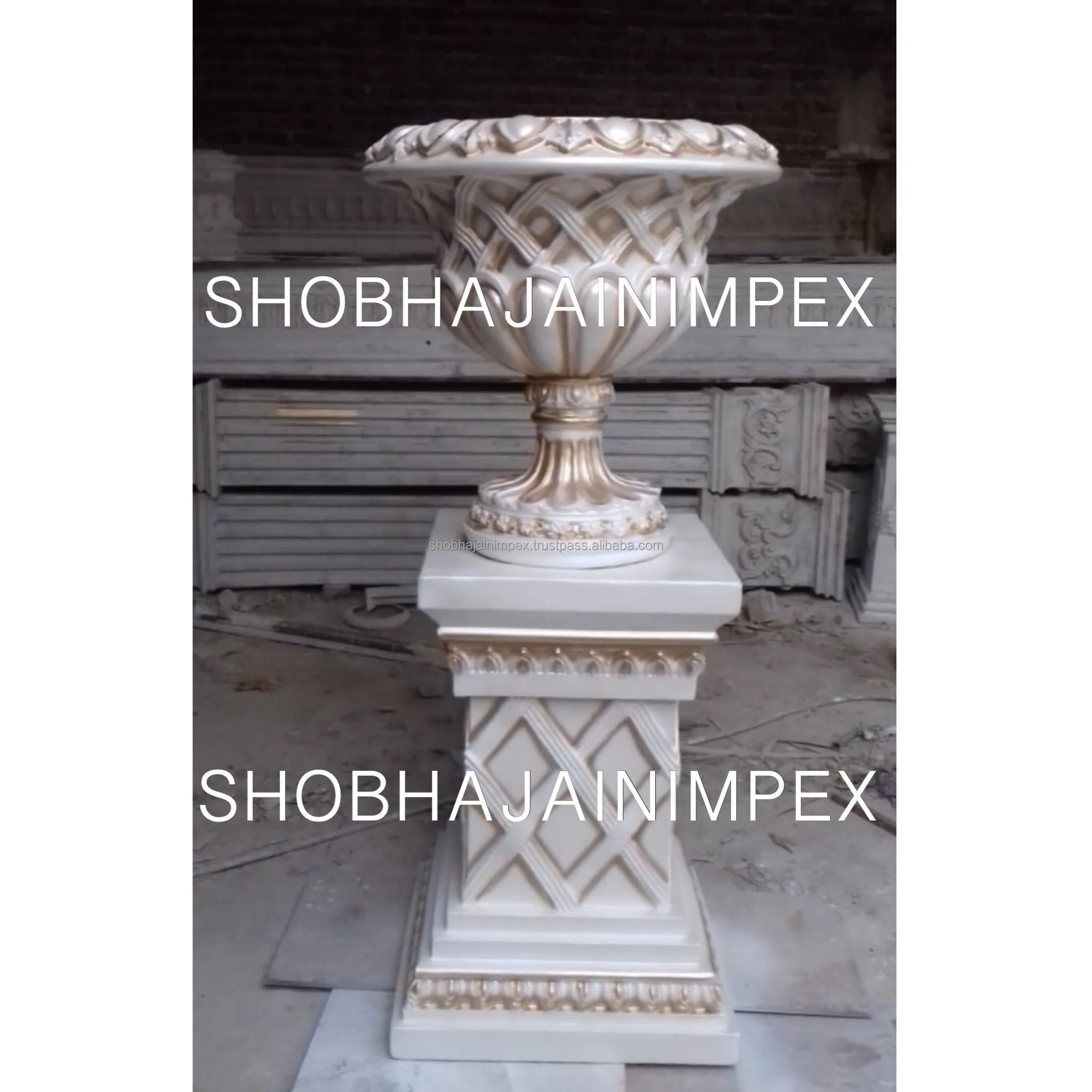 Jali Theme Modern FRP Flower Pot for Artificial Flowers and Garden ...