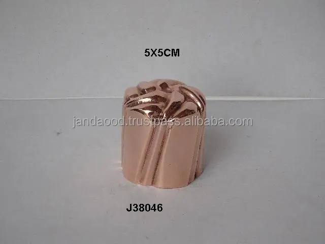 Heart Shape Copper Canele Mold Set for French Custard Baking
