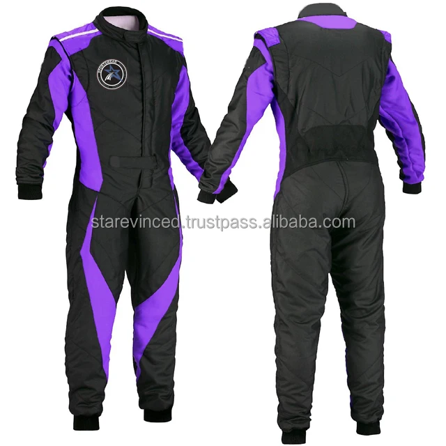 Sports Go Kart Racing Cart Karting Suit Black Kart Racing Suit Made in ...