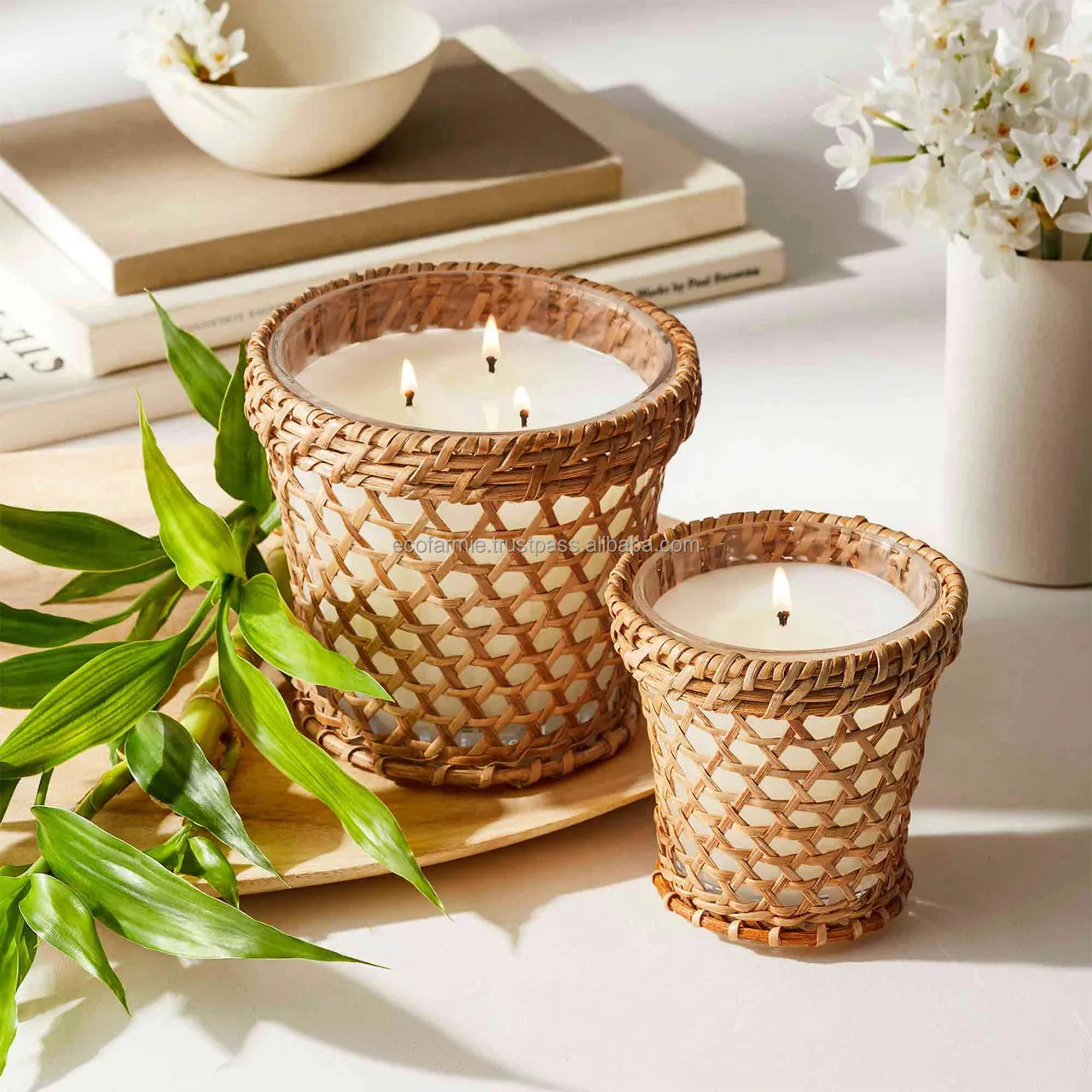 Eco-friendly Woven Cup Covers - Natural Seagrass Accessories