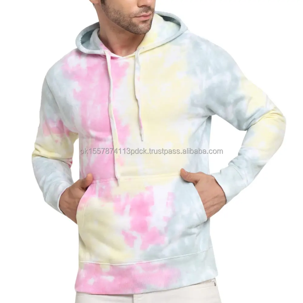 Light Color Men Tie Dyed Hoodies New Fashion Men's Hoodies Custom ...