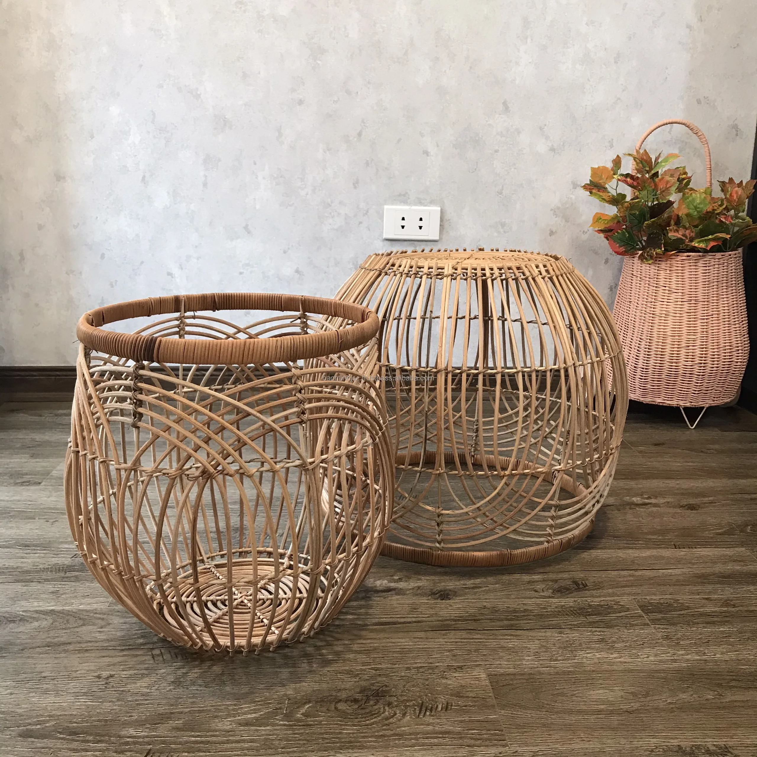 Famous in Vietnam With Rattan Winnowing Basket Bowl Large Woven Bamboo ...