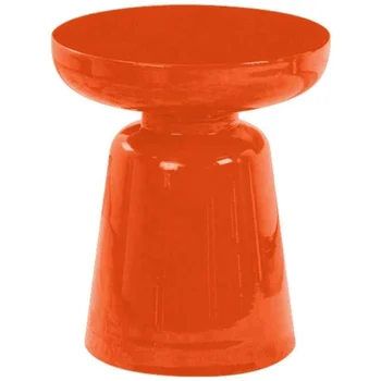 Industrial Metal Accent Martini Side Table In Red Fully Assembled End ...