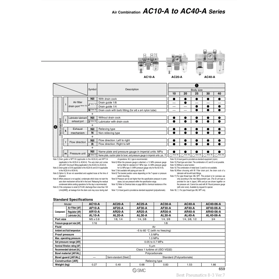 SMC Pneumatics Air Combination AC40-04DG-V-A Pneumatic Parts| Alibaba.com