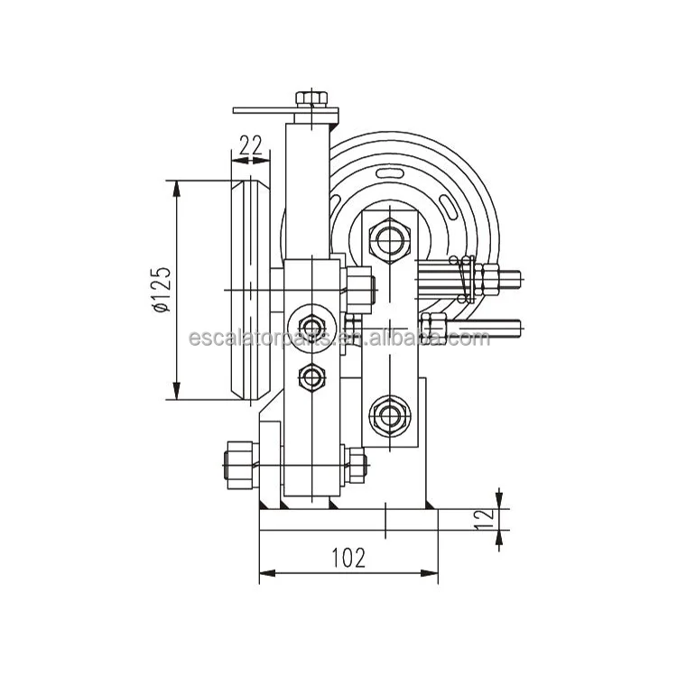 Elevator Counterweight Roller Guide Shoe For Elevator Parts - Buy ...