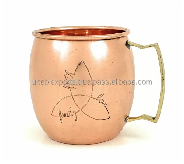 Logo Caption Your Thought Prints Pure Copper Drinkware Mug Personalized ...