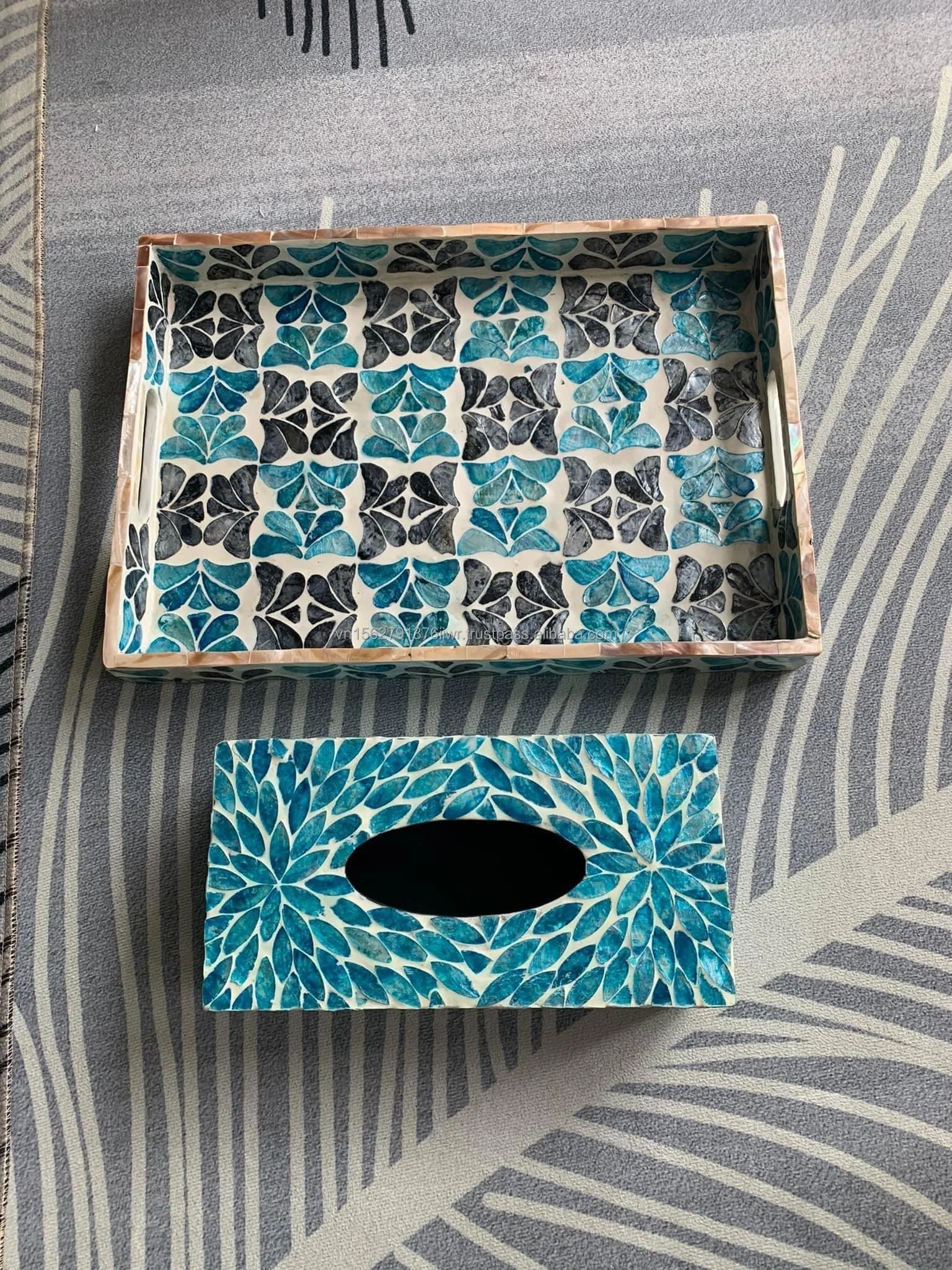 New Design Wholesale Retro Mother Of Pearl Inlaytray Set Decorative ...