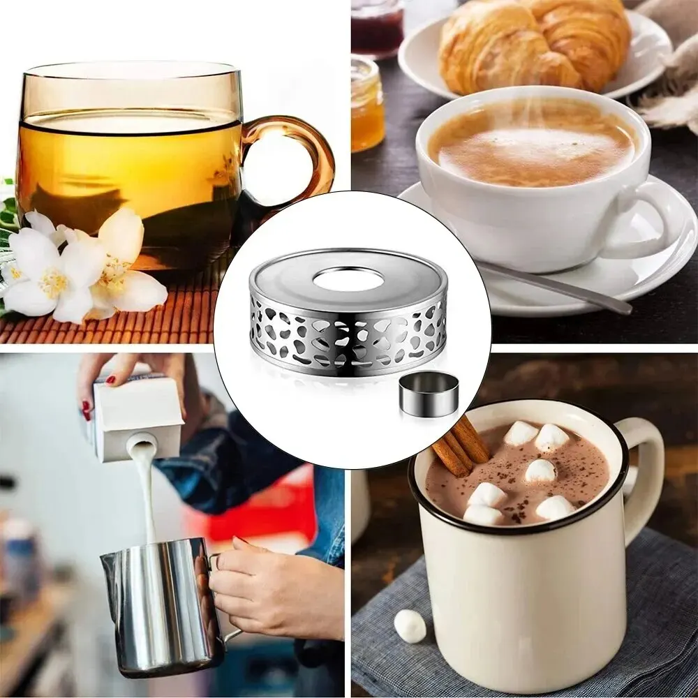 Stainless Steel Stove Tea Pot Multifunction Candle Warmer Household ...