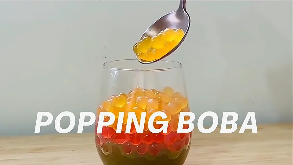 Taiwan Good Quality Strawberry Popping Boba Tapioca Pearl - Buy Tapioca ...