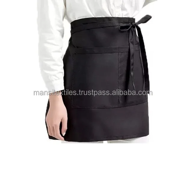 Kitchen Cook Half Waist Chef Apron Hotel Waiter Aprons Western ...
