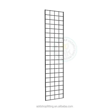 Black Wire Mesh Panel Grid Wall Display Racks - Buy Retail Wire Mesh ...