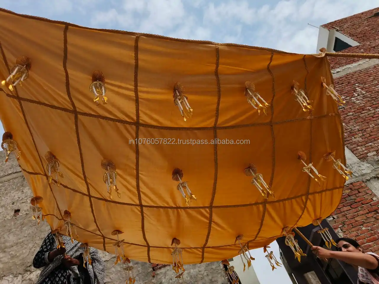 Indian/pakistani/punjabi Wedding Bridal Chadar Velvet Kaleera Canopy ...