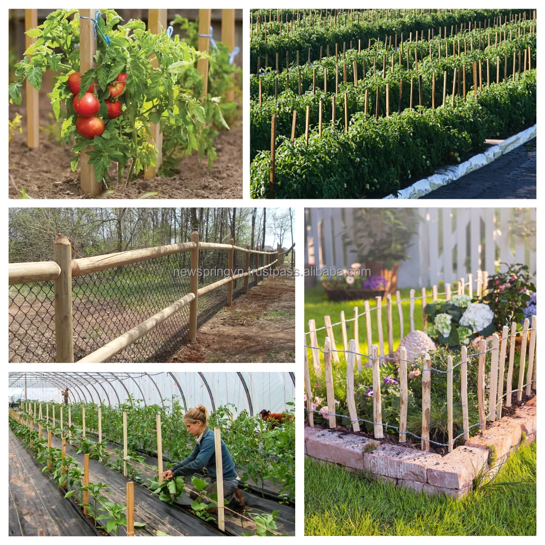 Wooden Poles for Outdoor Garden Fence Gate - Eco-friendly