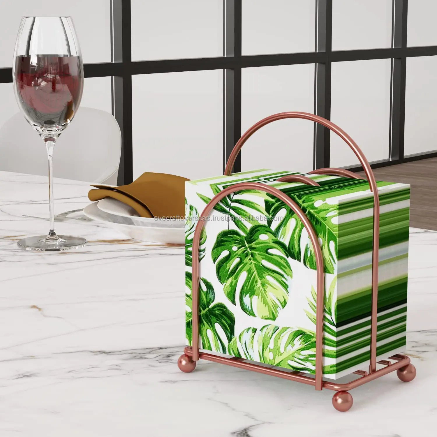 Metal Vertical Napkin Holder For Dining Table Decorate Freestanding For ...