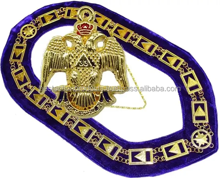 Masonic Chain Collar in All Colours Blue Lodge Shriner Fabric Chain ...