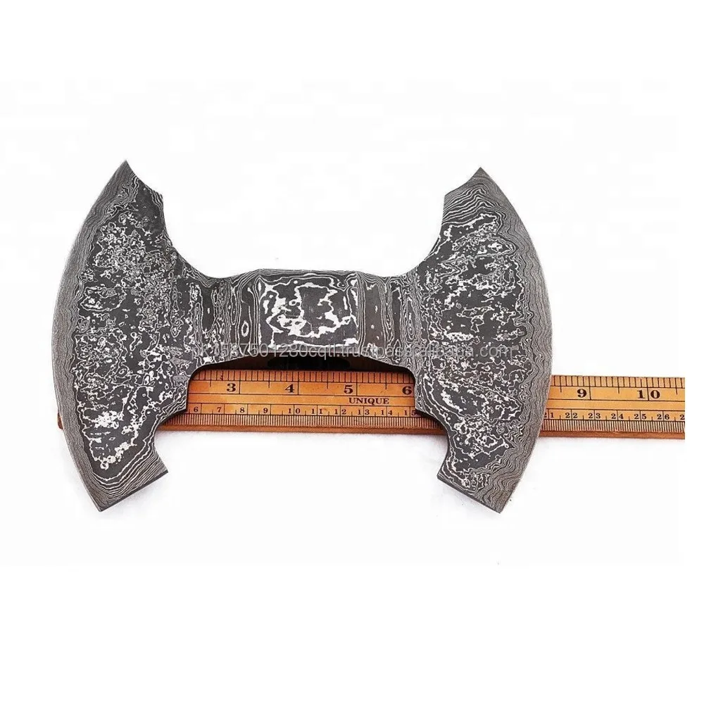 Custom Handmade Damascus Steel Axe Heads for Outdoor Camping