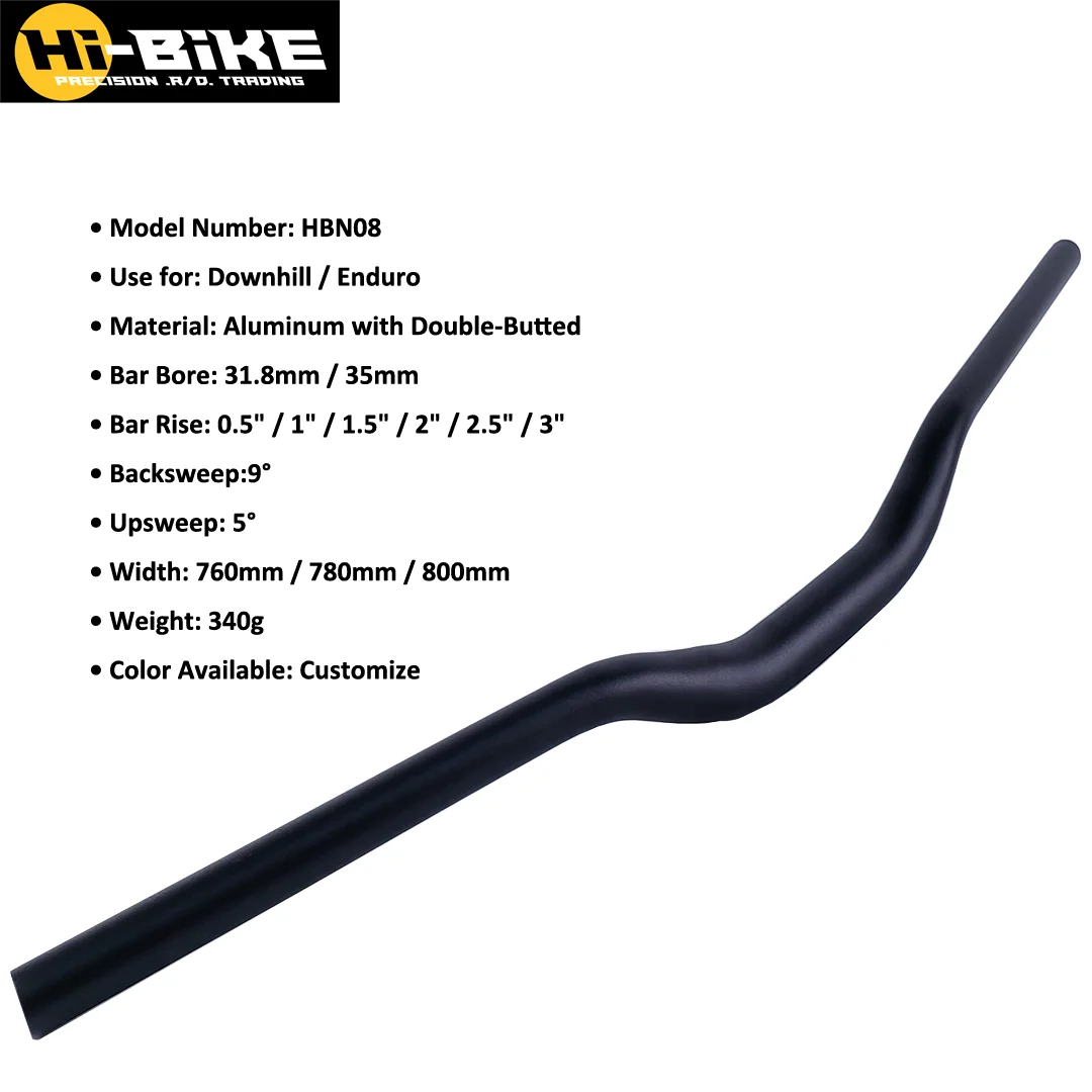 OEM Downhill Enduro Aluminum Handlebars - 31.8mm & 35mm