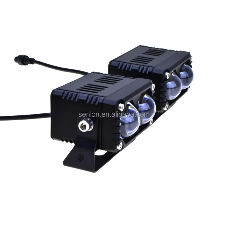 Senlo Dual Lens Motorcycle Spotlight Headlight LED Hi/low Beam for Off-road