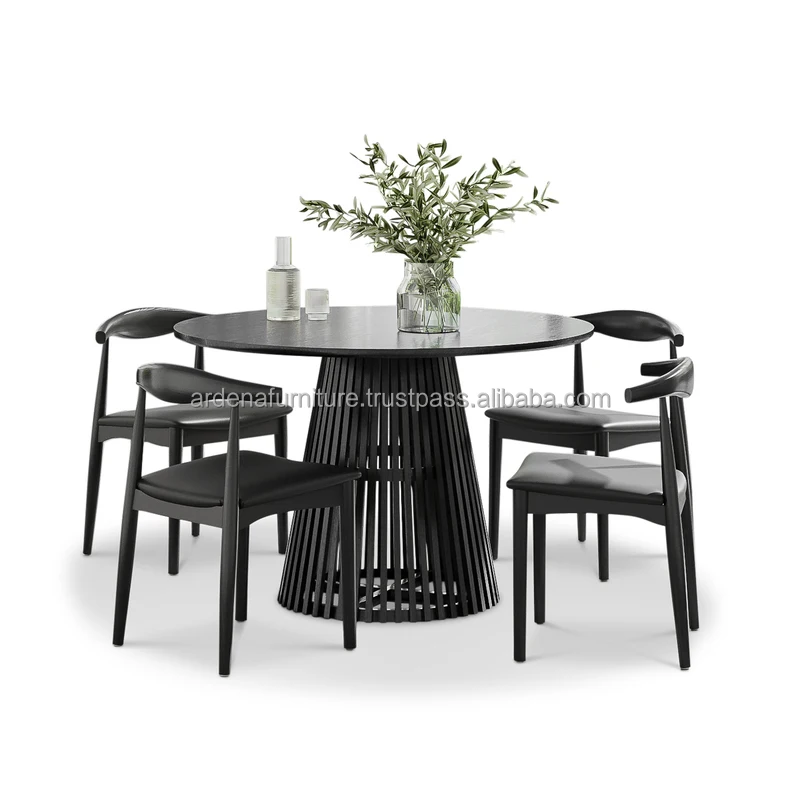 Modern 4-Seater Dining Table Set with Comfortable Chairs for Villas ...