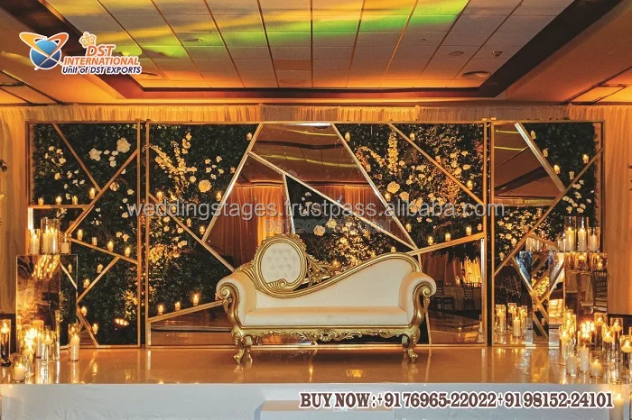 Elegant Candle Wall Backdrop for Event Stage - Lavish Wedding
