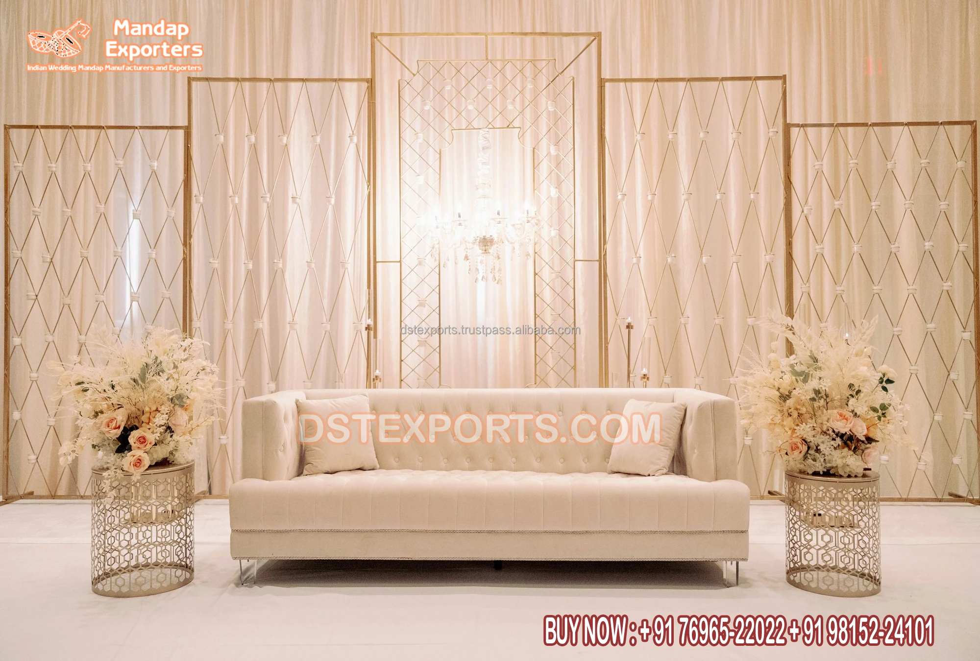 Impressive Wedding Reception Stage Metal Frames Contemporary Wedding ...