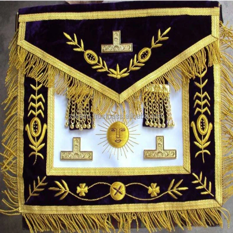 Factory-Made Masonic Mark Regalia Dress Apron Collar Set Real Leather ...