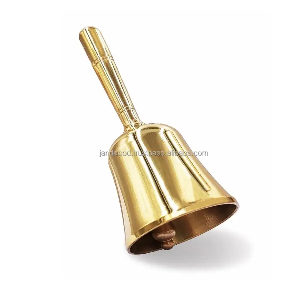 Antique Gold Brass Bells Table Hand Call Bell For Ringing At Wedding ...