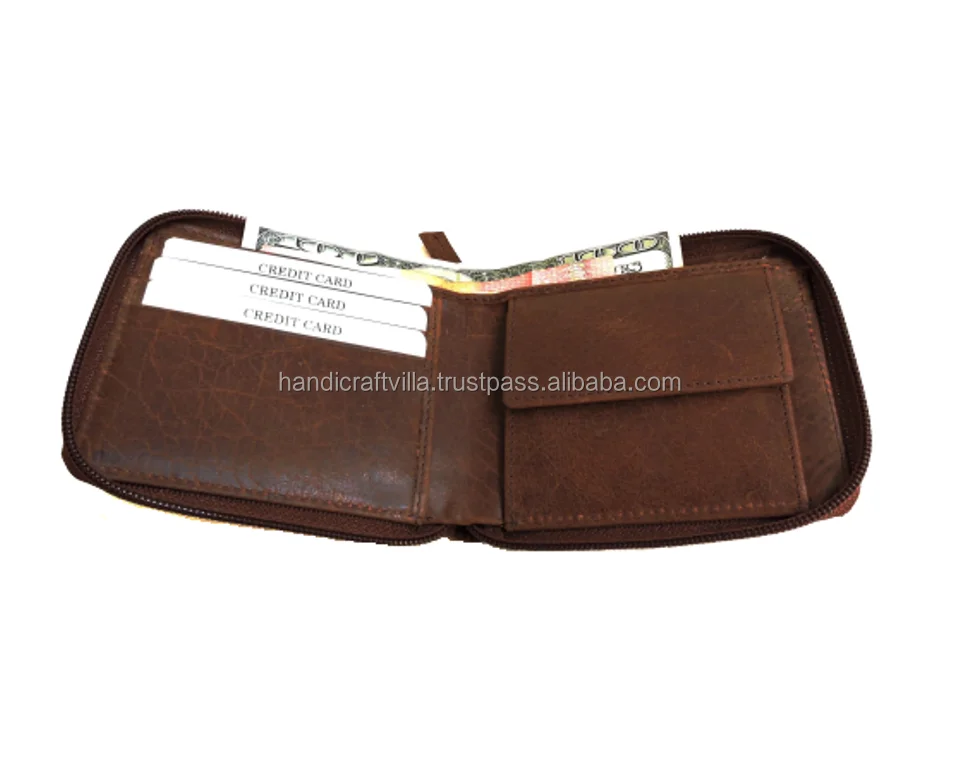 Genuine Soft Leather Rfid Protected Designer Unisex Loop Closer Wallet ...