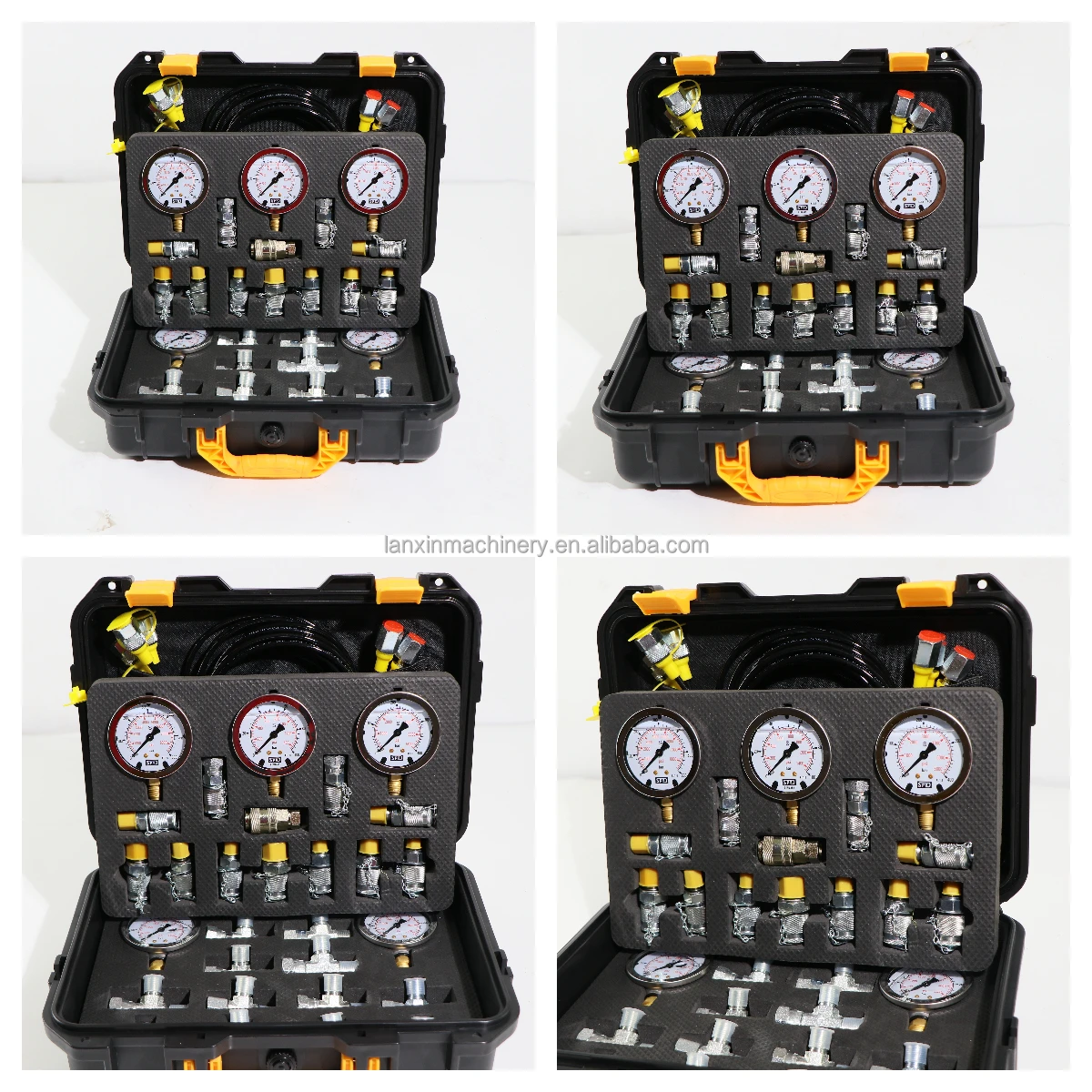 Universal Hydraulic Pressure Test Gauge 5 Gauges Pressure Connector ...