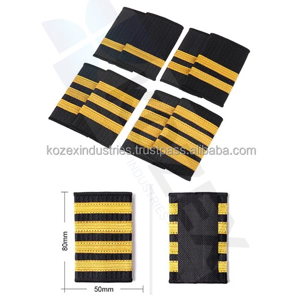 Epaulette Rank Shoulder Boards Custom Pilot Shoulder Badge Epaulette ...