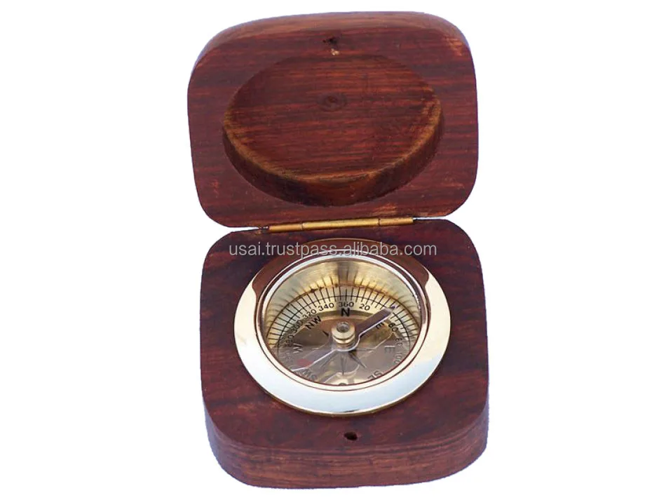 Sculpture Art Objects Brass Drafting Compass with Rosewood Box 9 Art ...