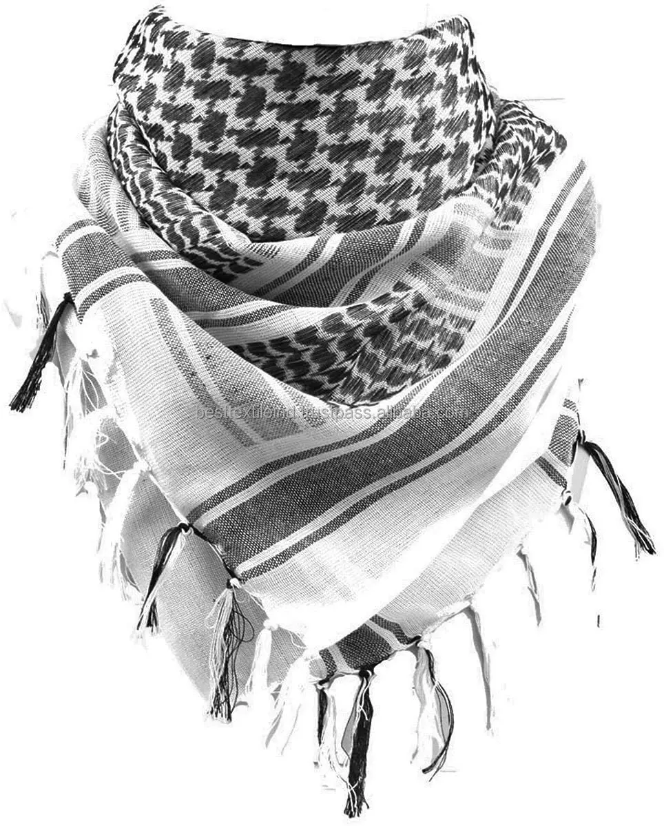 100% Cotton Shemagh New Tactical Keffiyeh Desert Head Neck Scarf ...